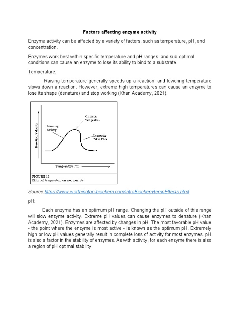 Factors Affecting Enzyme Activity: Source | PDF | Enzyme | Enzyme Assay