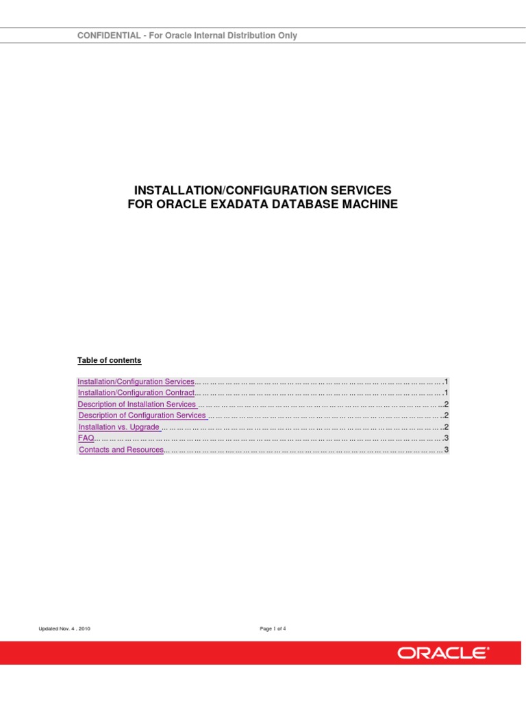 Exadata Installandconfig Pdf Oracle Database Databases