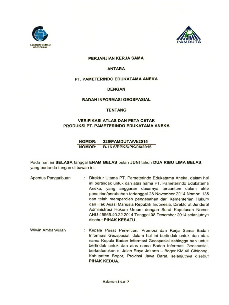 Contoh Kontrak Bisnis | PDF