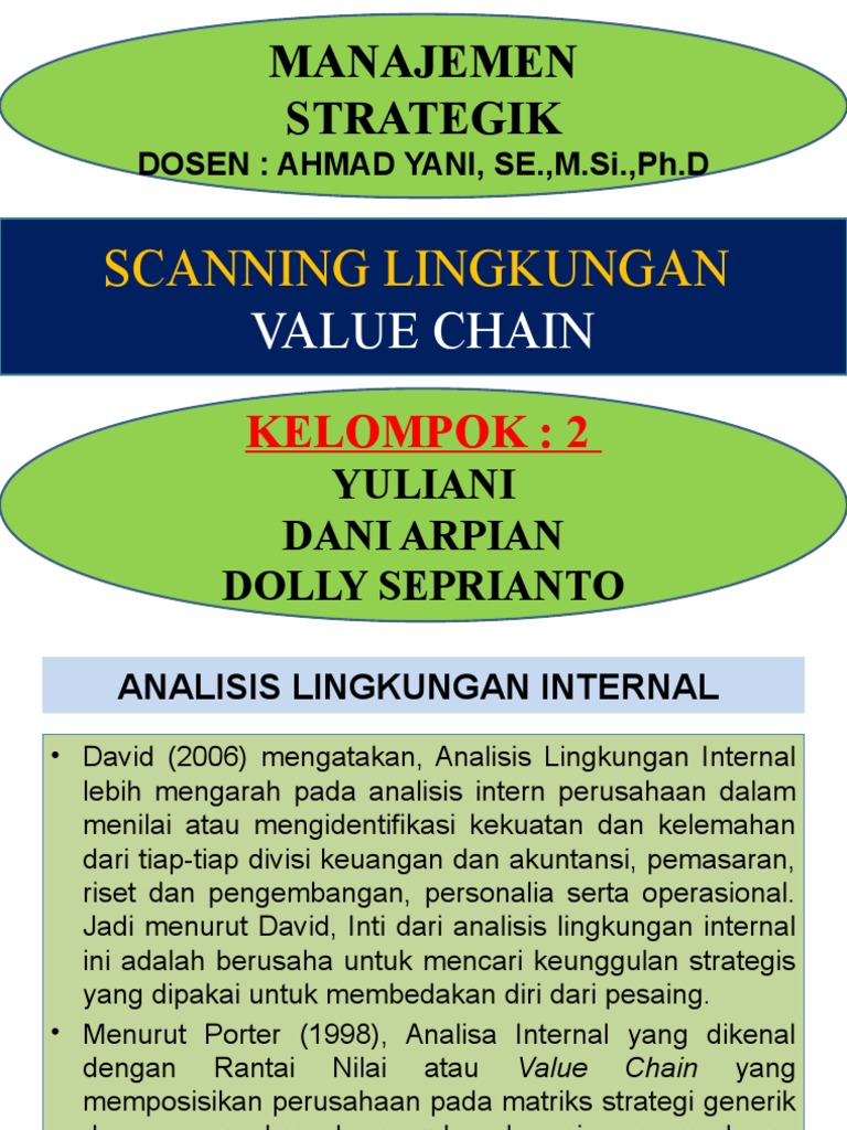 VALUE CHAIN (KELOMPOK 2) | PDF