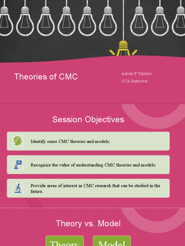 Theories Of Cmc Adrian P Tamayo Cca Instructor Pdf Communication Human Nature