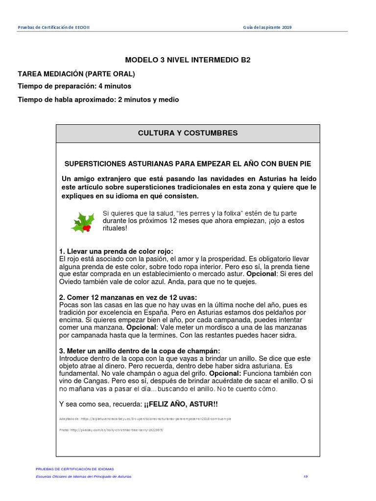 Ejemplos de Mediación Oral Eoi | PDF