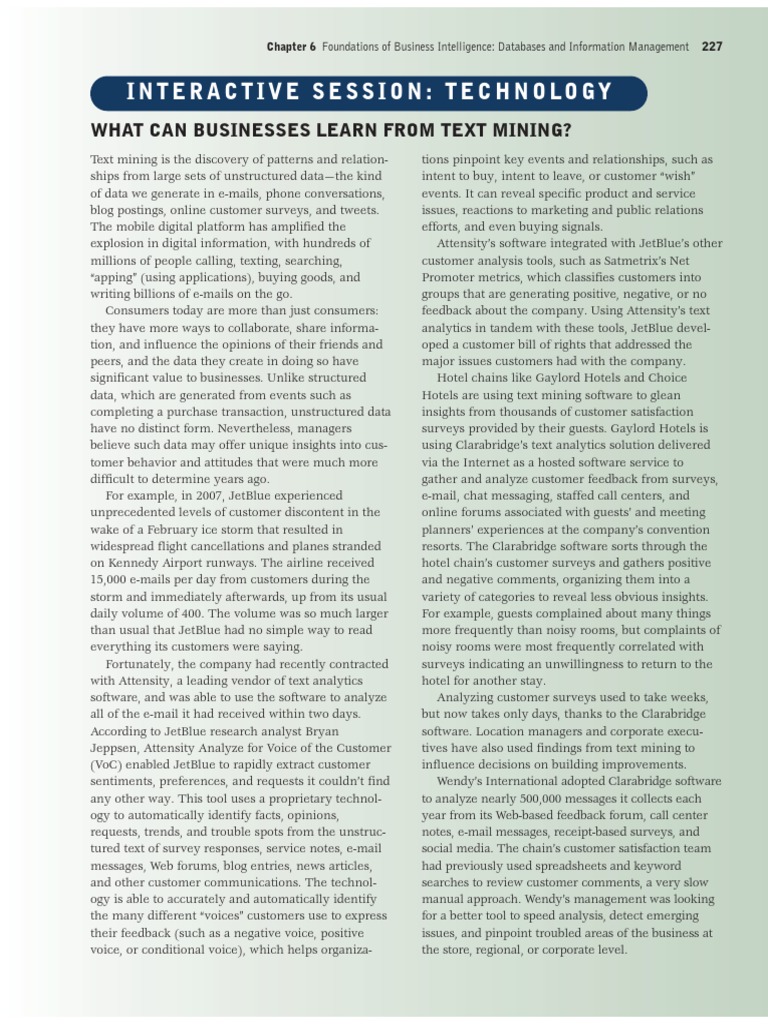 Leveraging Text Mining and Analytics to Gain Customer Insights and ...