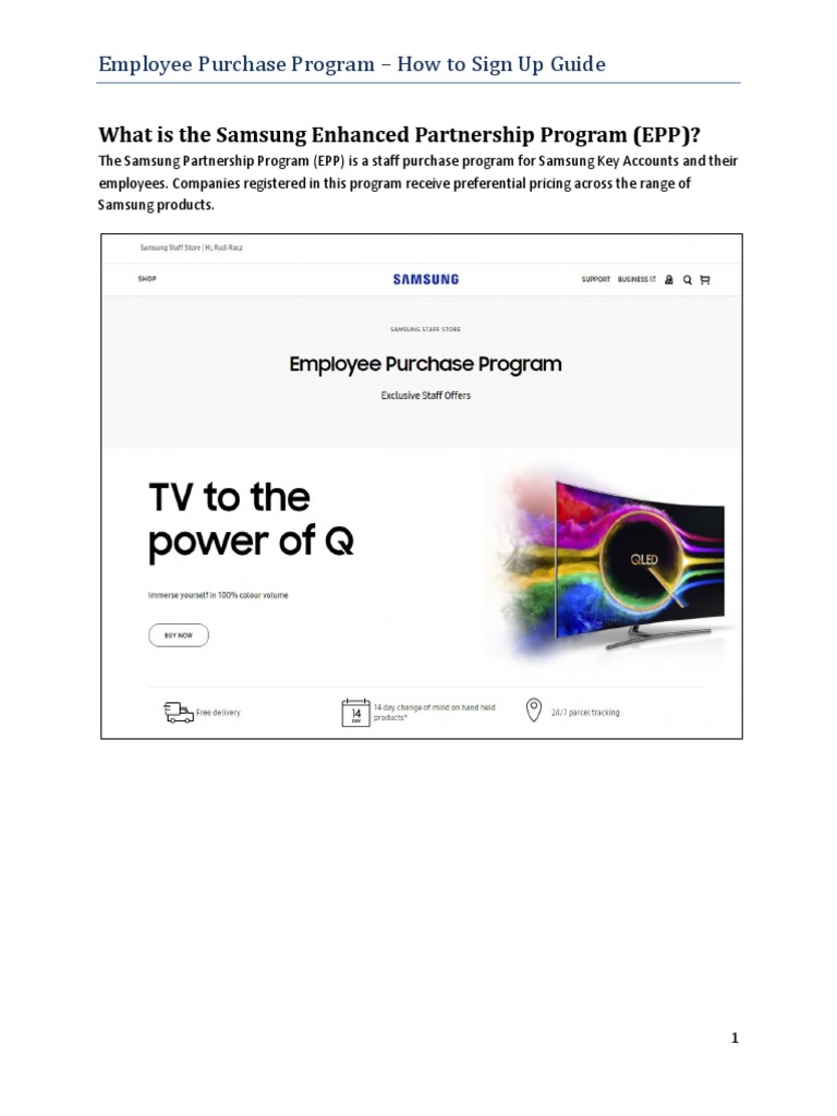 What Is The Samsung Enhanced Partnership Program (EPP) ?: Employee ...