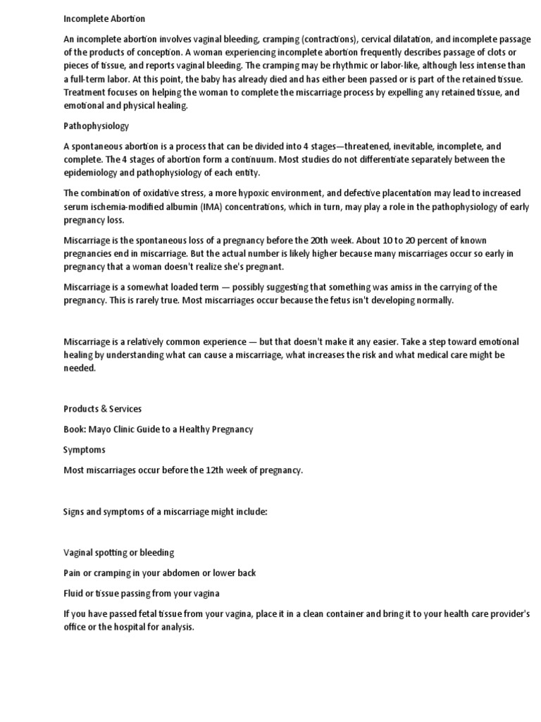 Case Study - Incomplete Abortion Related To APS | PDF | Miscarriage ...