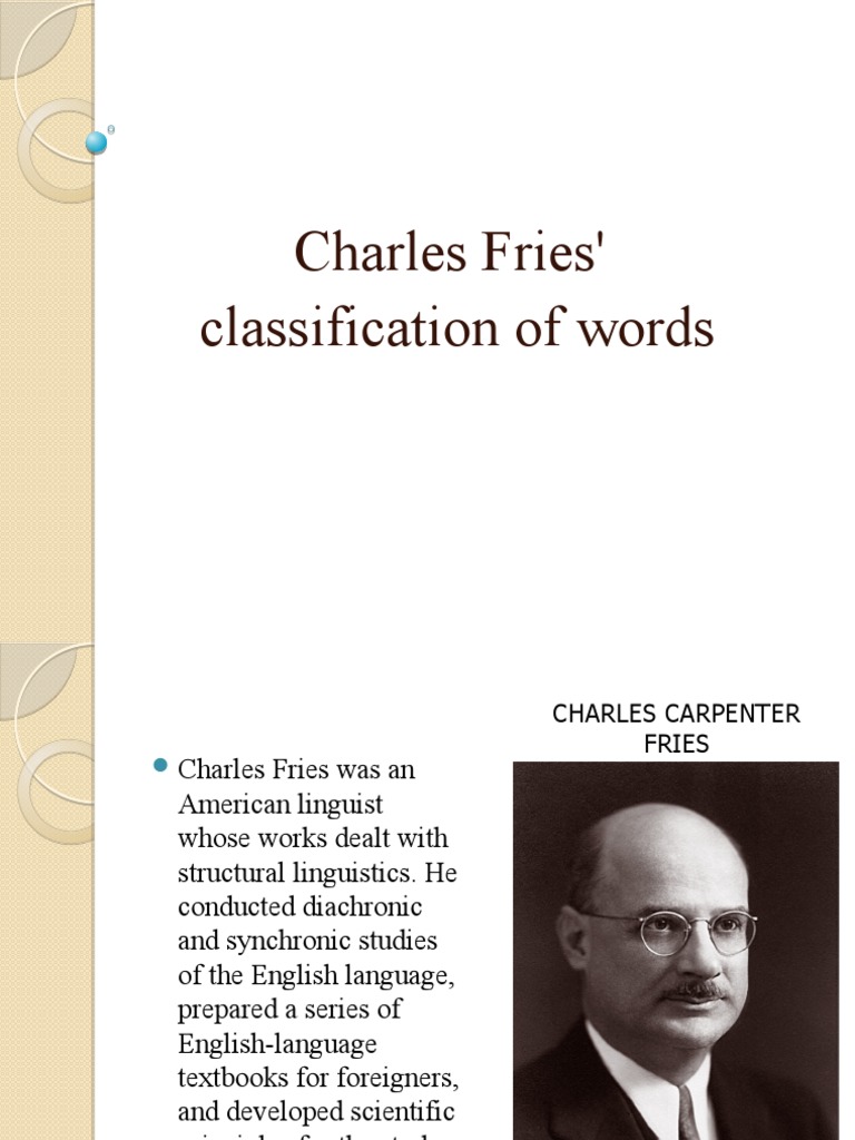 Charles Fries' Classification of Words | PDF | Part Of Speech | Adverb