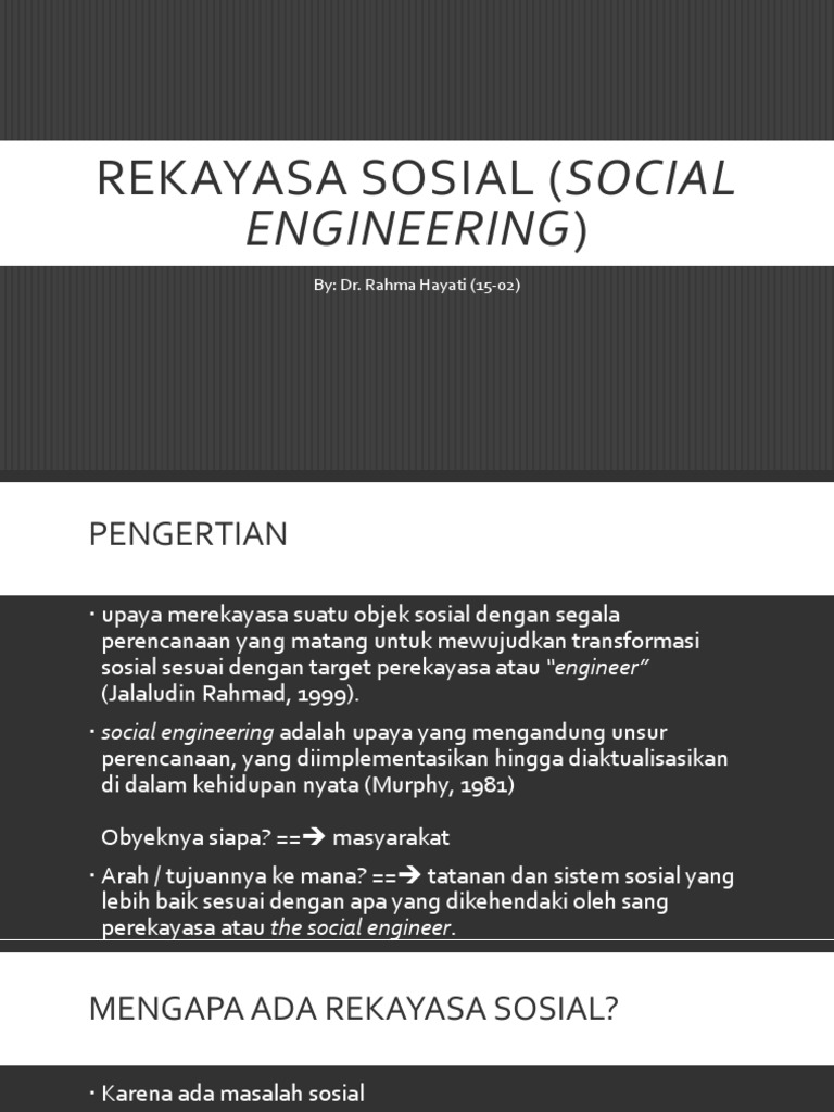 15-02-Rekayasa Sosial Dan Tugas | PDF