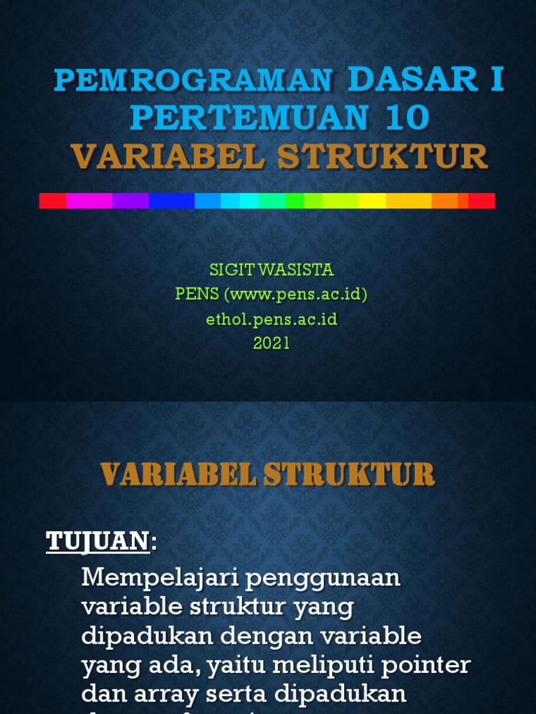 Variabel Struktur dalam Pemrograman C | PDF