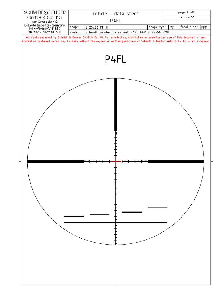 Reticle - Data Sheet P4Fl: SCH Midt Bender GMBH & Co. KG | PDF ...