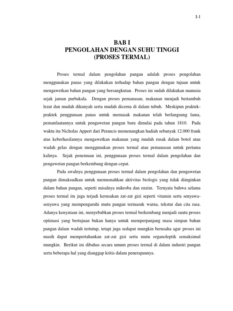 Proses Termal dalam Pengolahan Pangan | PDF | Kesehatan Holistik
