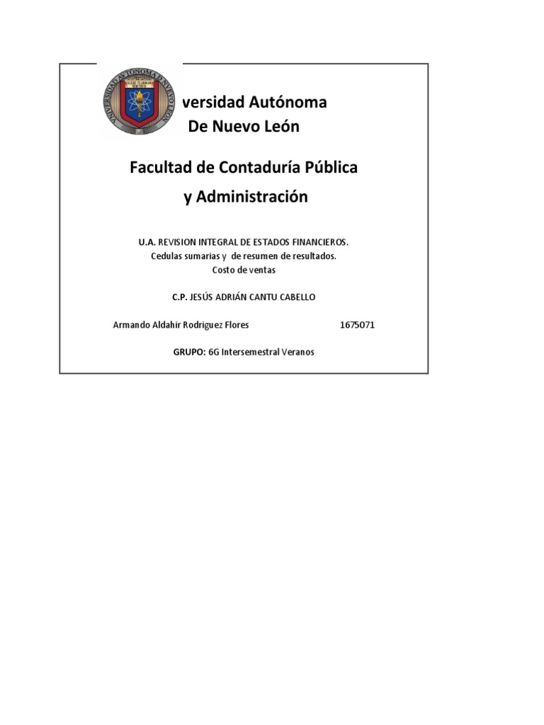Cedula Sumaria de Capital | PDF | Auditoría | Contador