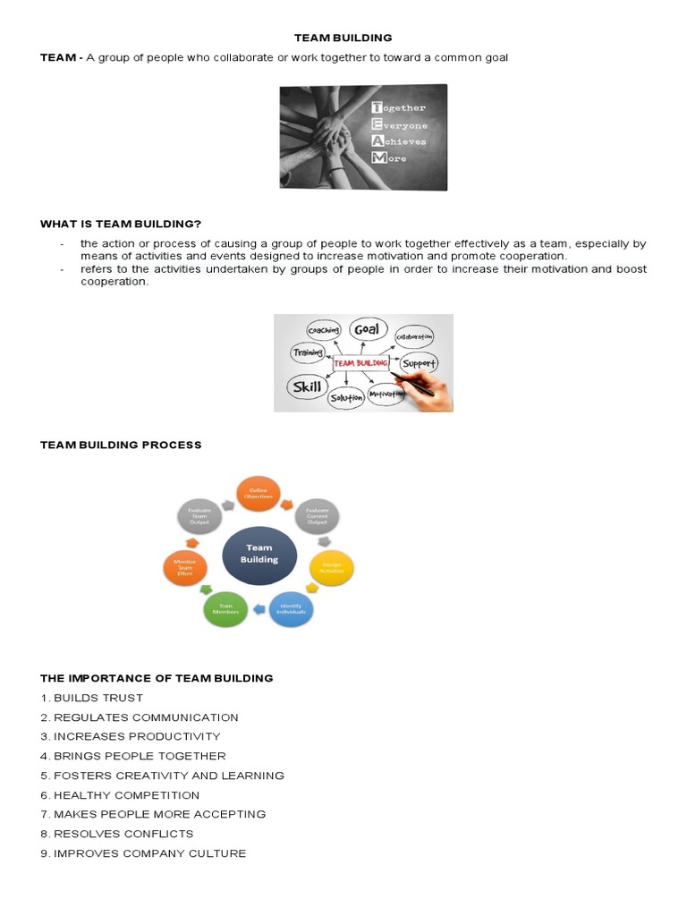 Team Building Activities for Students | PDF | Motivational | Motivation