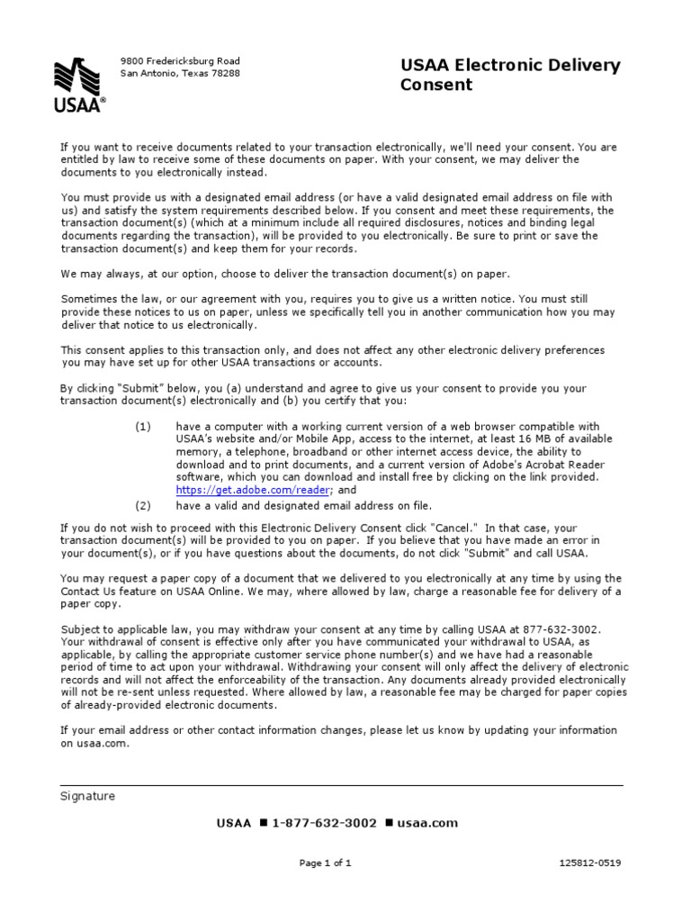 Electronic Delivery Consent | PDF | Computing | Internet