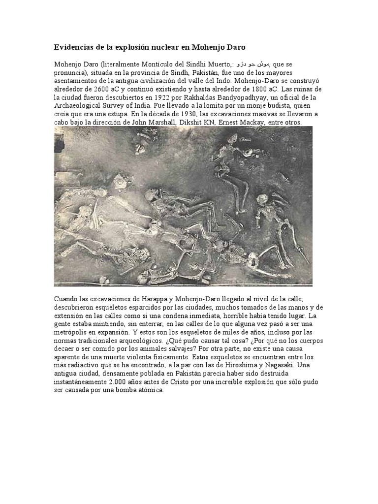 Evidencias de La Explosión Nuclear en Mohenjo Daro | PDF