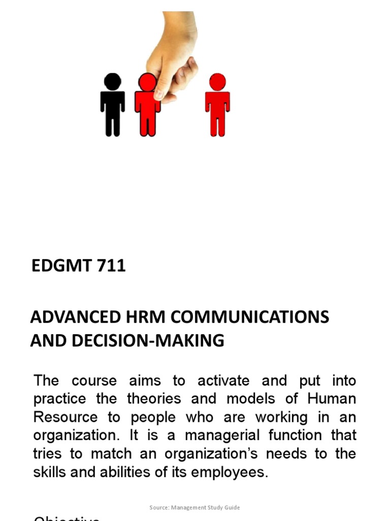 Advanced HRM: Communication & Decision-Making | PDF | Human Resource ...