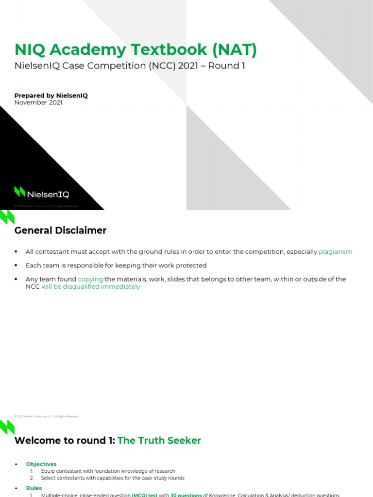 NielsenIQ Academy Textbook (NAT) | PDF | Brand | Retail