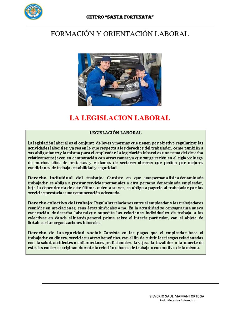 01 Formacion y Orientacion Laboral | PDF | Derecho laboral | Abolicionismo