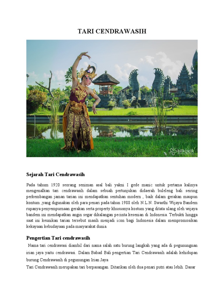 Sejarah Tari Cendrawasih | PDF