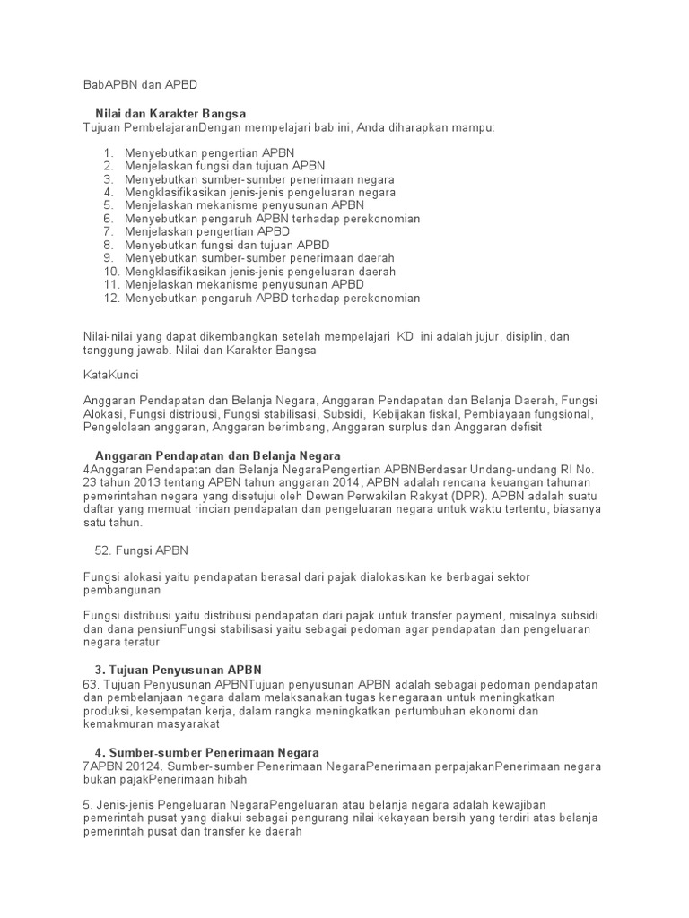 Materi APBN Dan APBD | PDF
