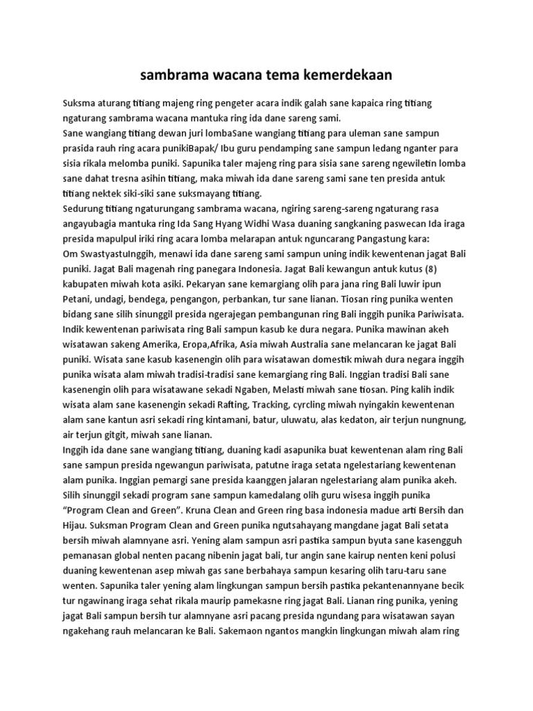 Bhs Bali Trisna | PDF