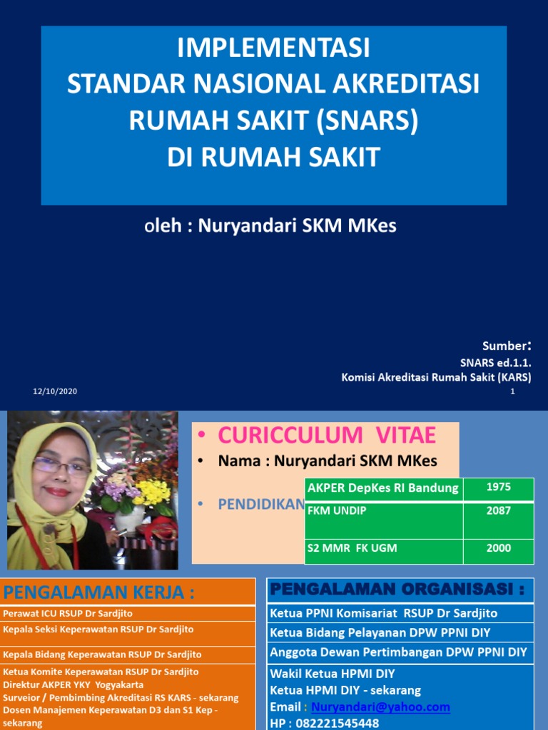 Akreditasi SNARS di Rumah Sakit | PDF | Pengembangan Diri | Sains & Matematika