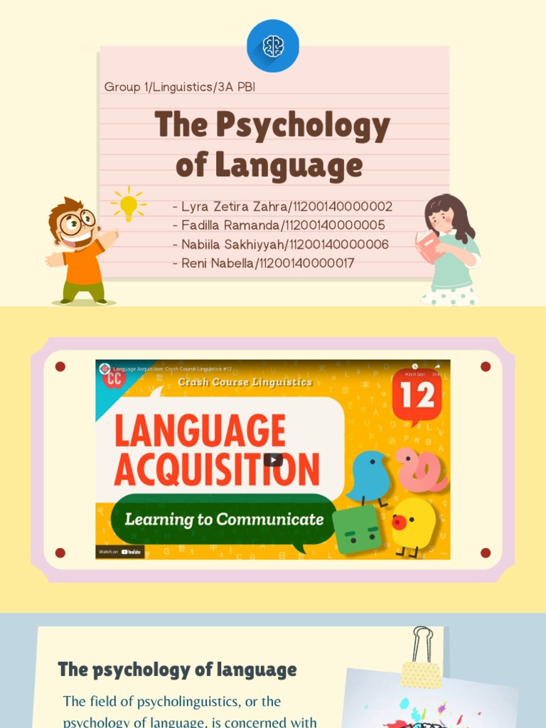 Psychology of Language Acquisition | PDF | Psycholinguistics | Language ...