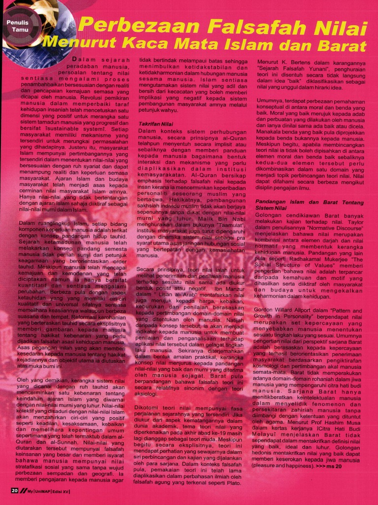 Perbezaan Falsafah Nilai Menurut Kaca Mata Islam Dan Barat | PDF