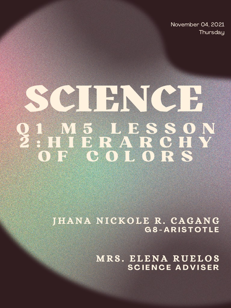 Science - Hierarchy of Colors | PDF | Science & Mathematics