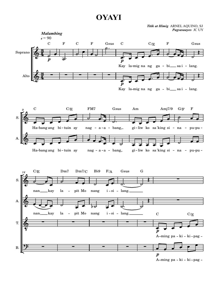 Oyayi (Hangad - Pasko Naming Hangad) | PDF