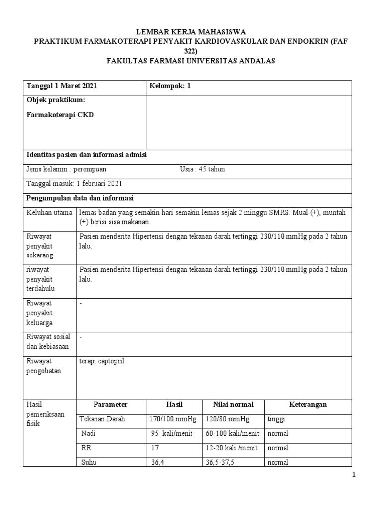 Farmakoterapi CKD | PDF | Pengembangan Diri | Kesehatan Holistik