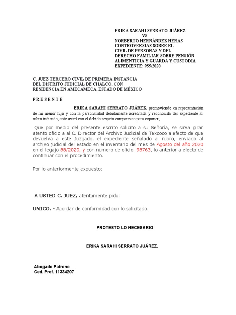 Devolucion de Expediente | PDF