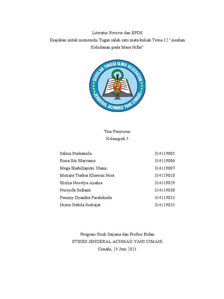 Literatur Review Dan EPDS - Makalah Kelompok 5 | PDF | Pengembangan Diri
