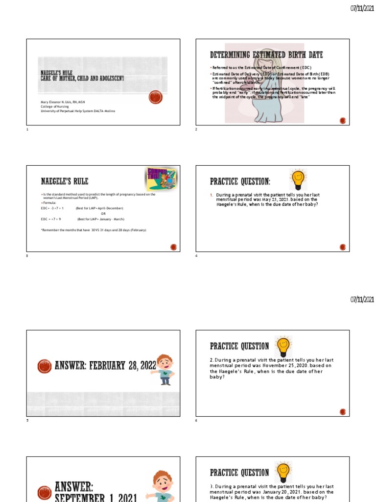 Naegele's Rule | PDF | Menstrual Cycle | Menstruation