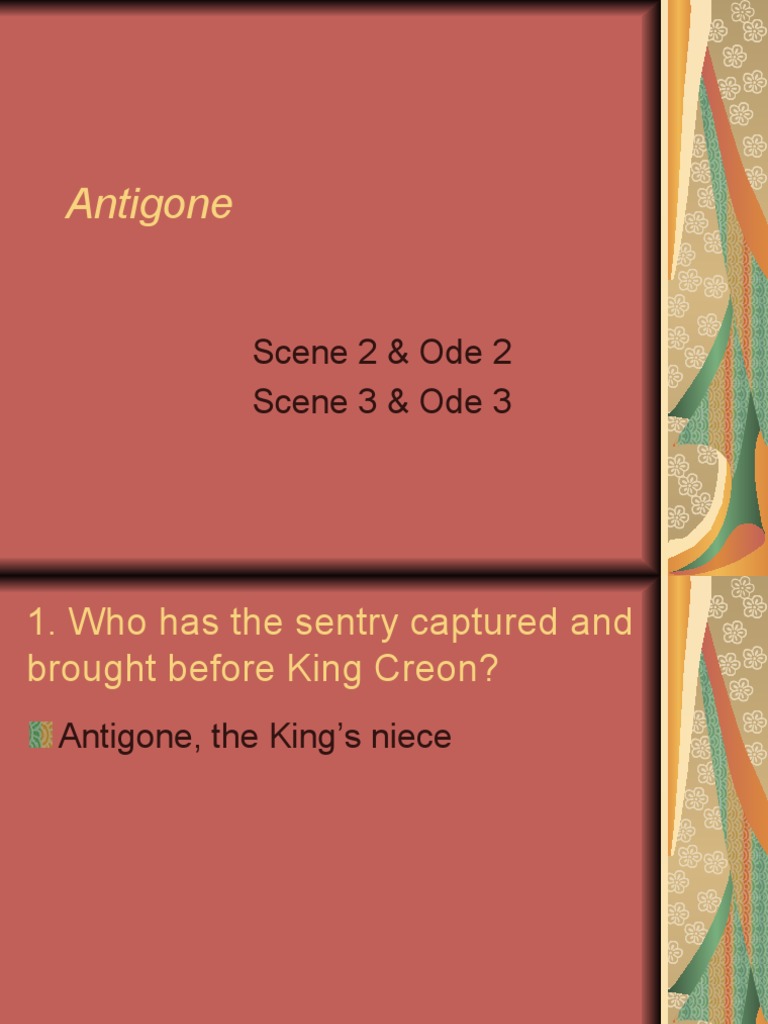 Antigone Scene 3 Ode 3 Review PP | PDF