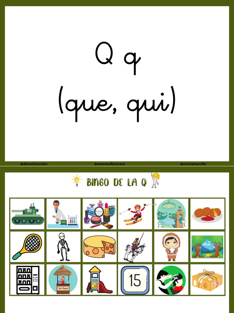 Método Lectoescritura El Mundo de Las Letras Letra Q Que Qui | PDF