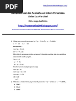 Bank Soal SPLDV | PDF