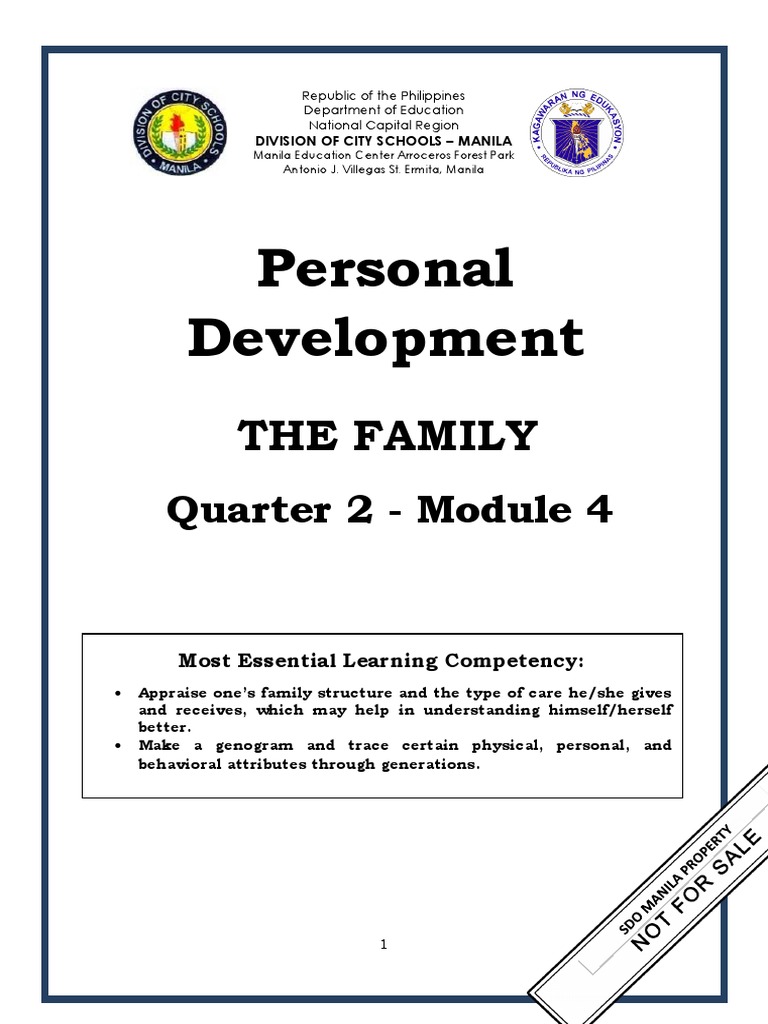 Perdev q2 Mod4-The Family | PDF | Family | Adolescence