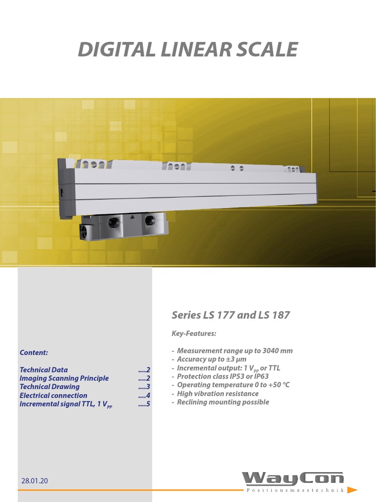 Digital Linear Scale: Series LS 177 and LS 187 | PDF | Amplitude ...
