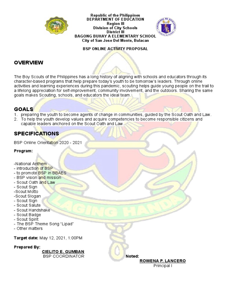 BSP Online Orientation Overview | PDF | Scouting | Boy Scouts Of America