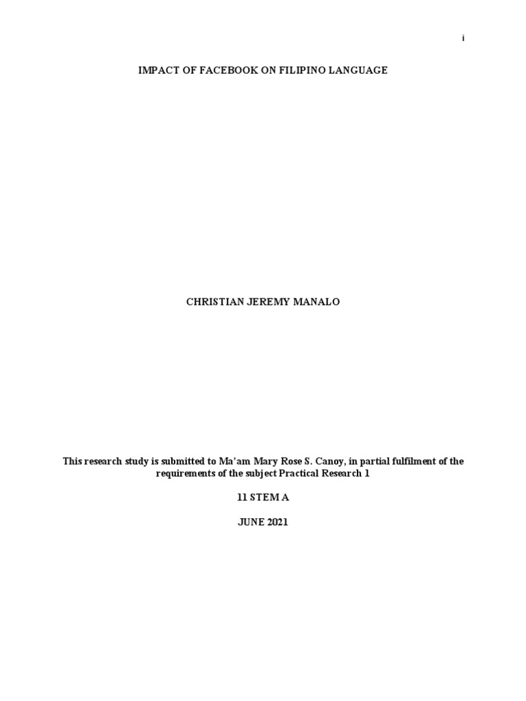 How Facebook Has Influenced the Evolution of the Filipino Language ...