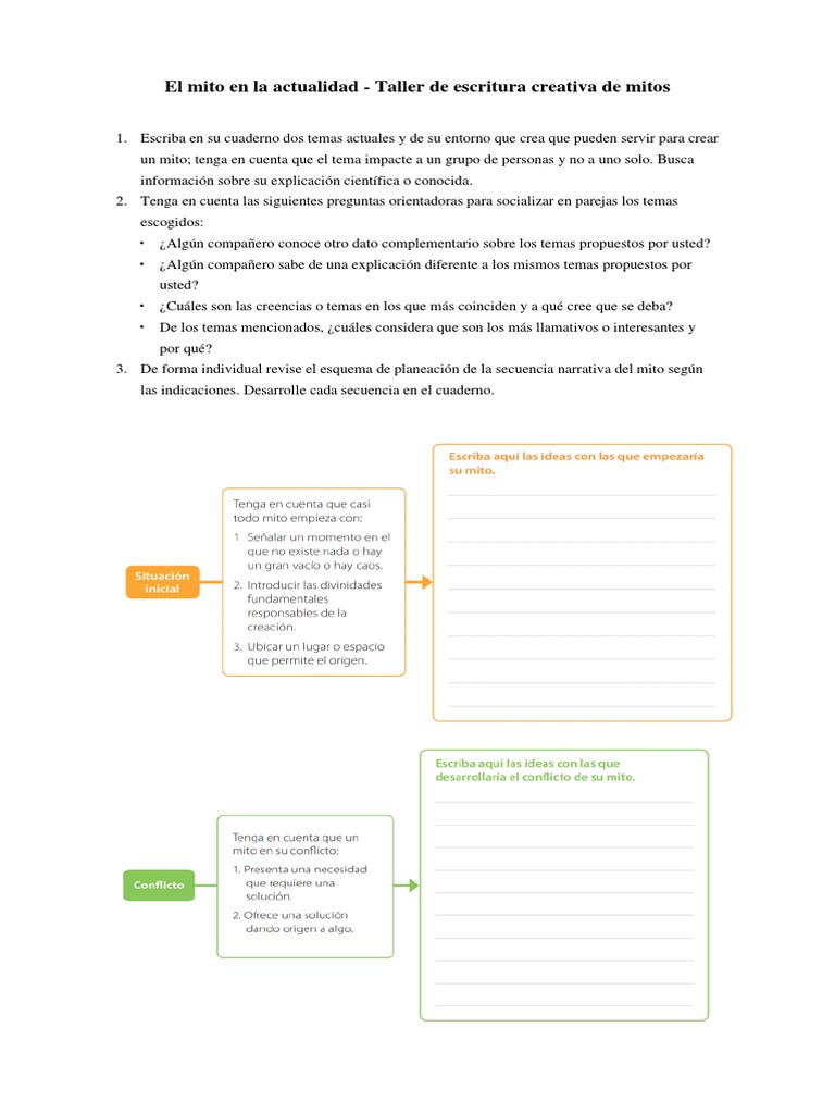 Taller de Escritura Creativo de Mitos | PDF