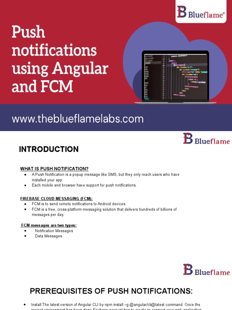 How To Use Push Notifications Using Angular and Firebase Cloud Messaging - The Blueflame Labs ...