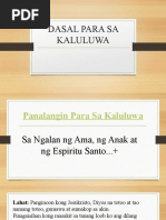 Panalangin Sa Kaluluwa NG Yumao | PDF
