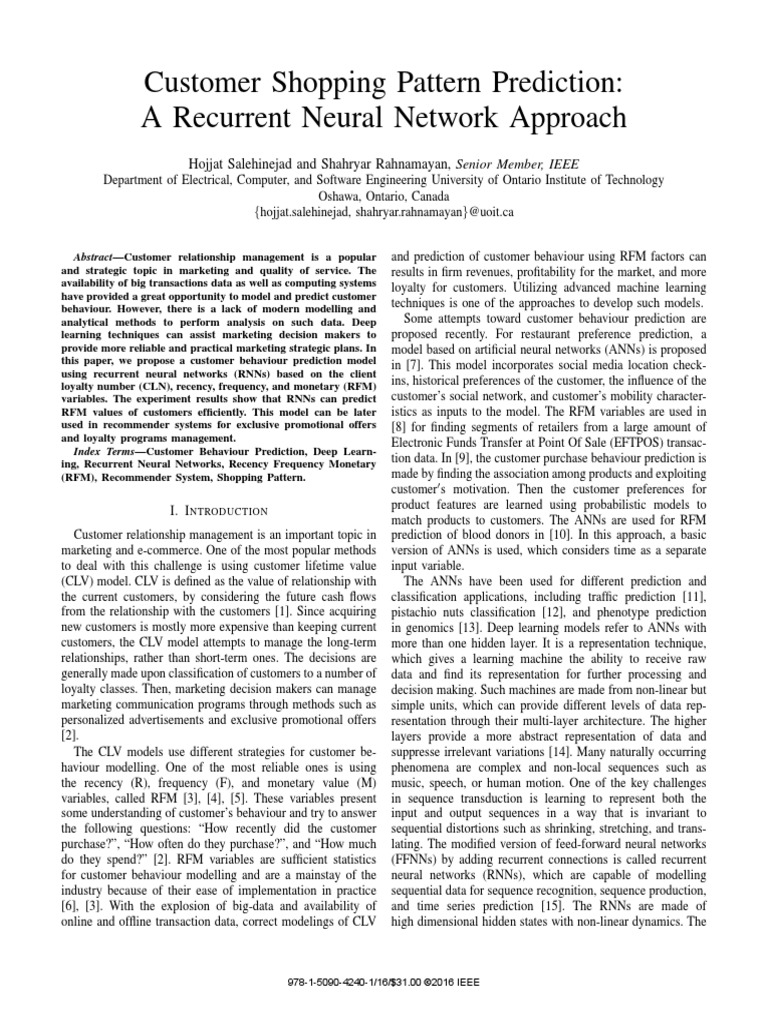 Customer Shopping Pattern Prediction - A Recurrent Neural Network ...