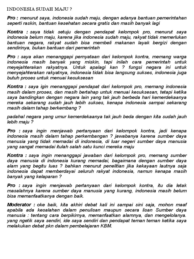 Indonesia Sudah Maju | PDF