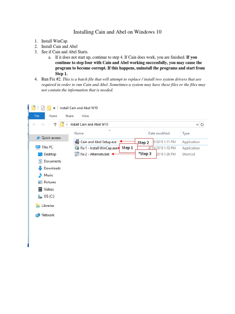 Installing Cain and Abel On Windows 10 | PDF