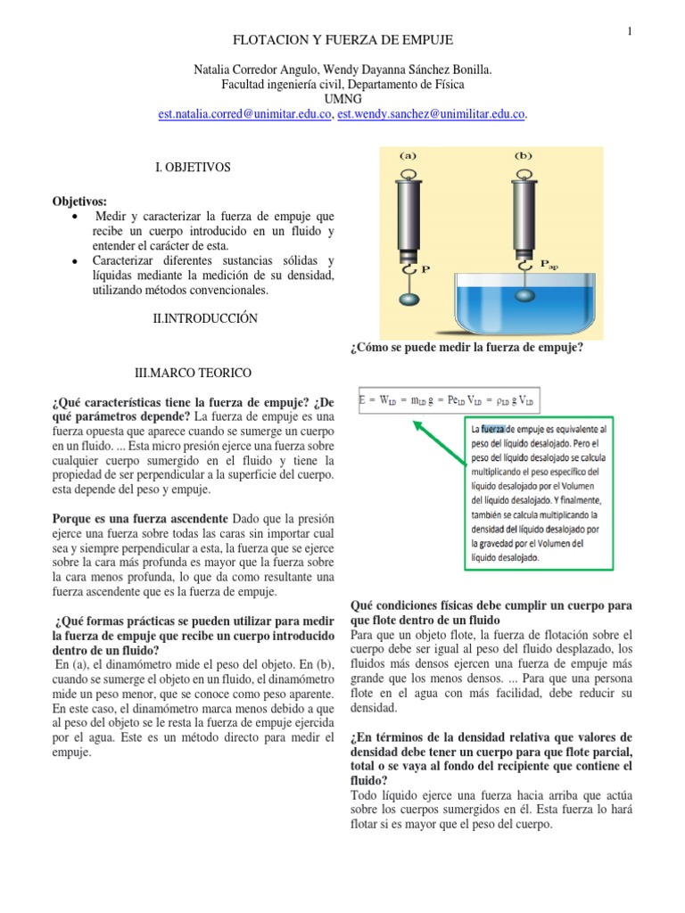 Hoja De Trabajo Sobre Densidad Y Flotabilidad Cómo Calcular La