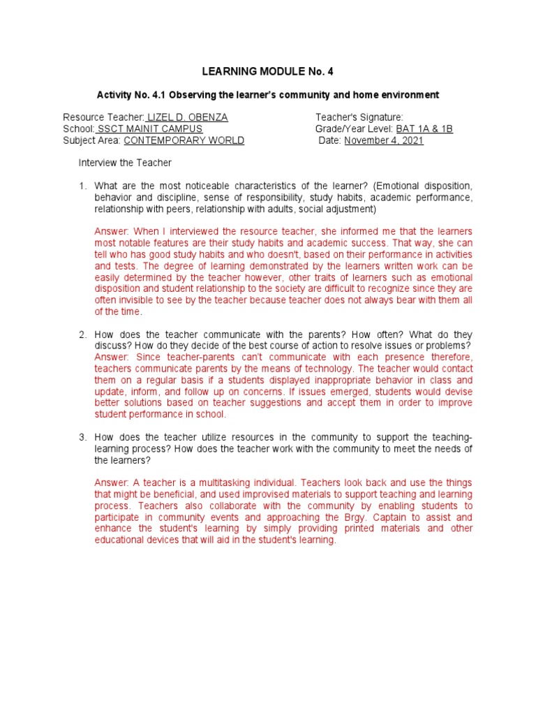 FS 1-Episode 4 & 5 | PDF | Teachers | Classroom