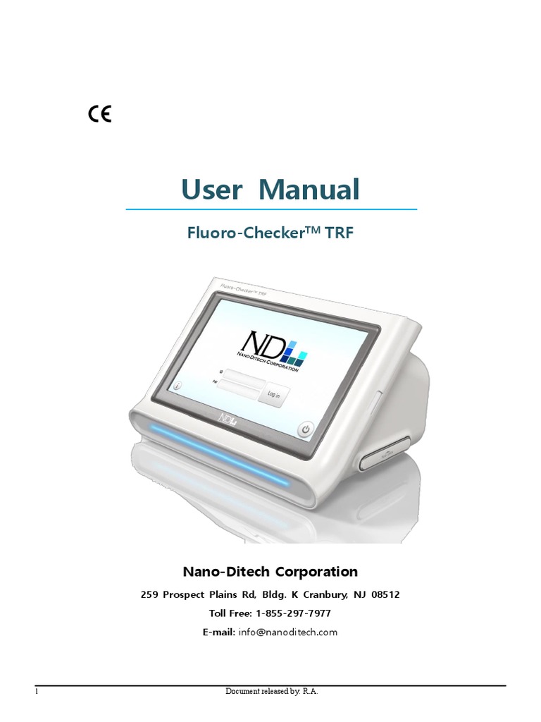 User Manual - Fluoro-Checker TRF - R04 | PDF | Computer File | Computer Network