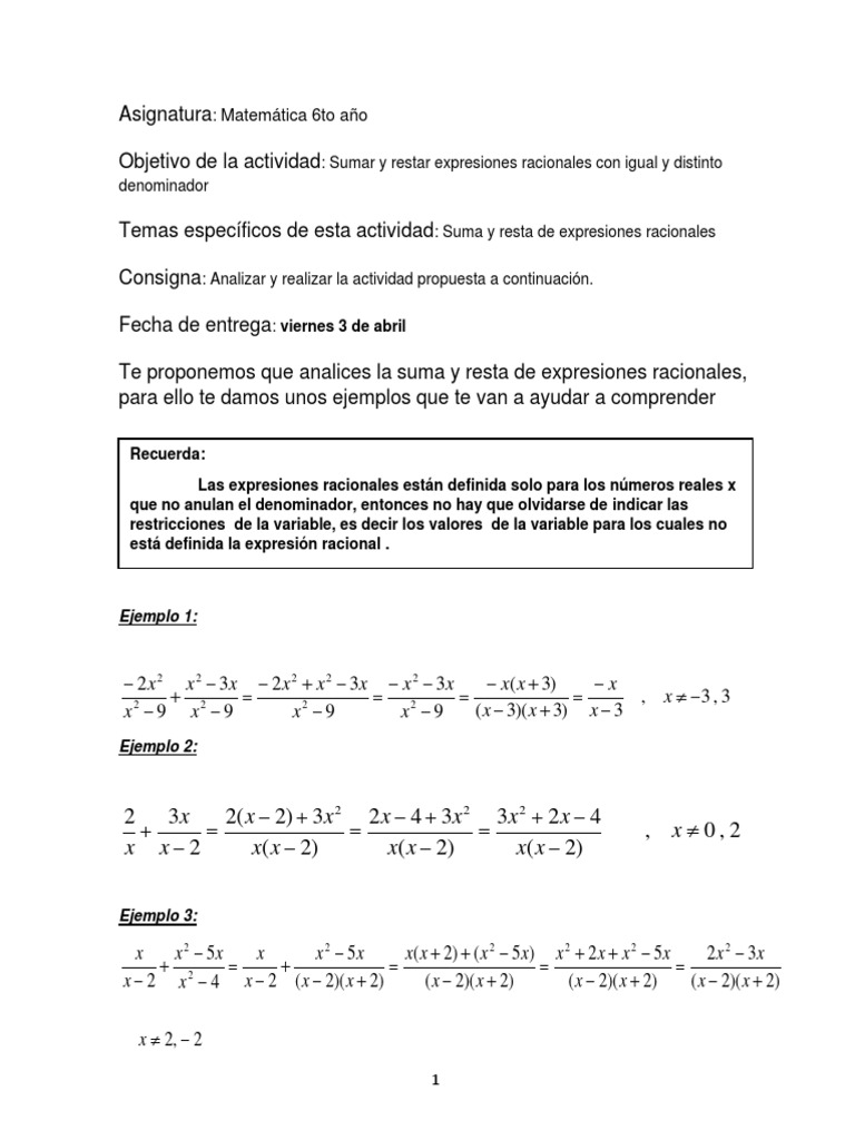 2 Matemática 6to Año | PDF | División (Matemáticas) | Análisis matemático